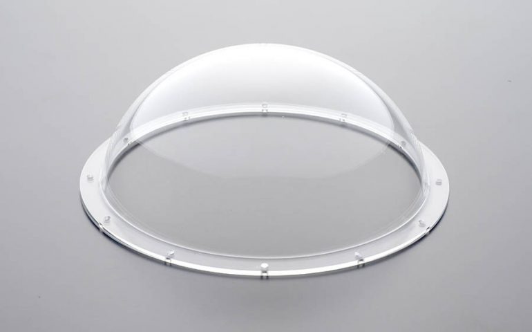 Example of using a dome cover to protect a fisheye lens | Entaniya ...