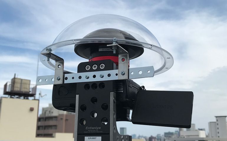 Example of using a dome cover to protect a fisheye lens | Entaniya ...